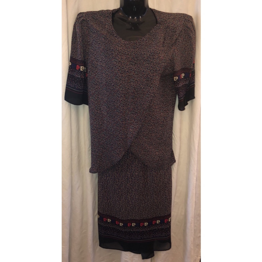 Vintage Perry Cardin 2 Piece Skirt Set Size Small - Gem